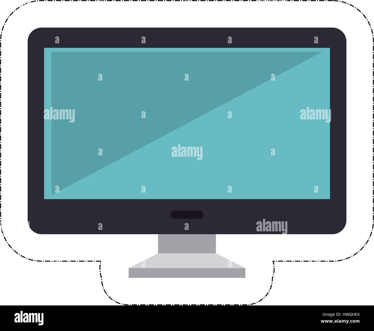 monitor computer icon over white background. vector illustration Stock ...
