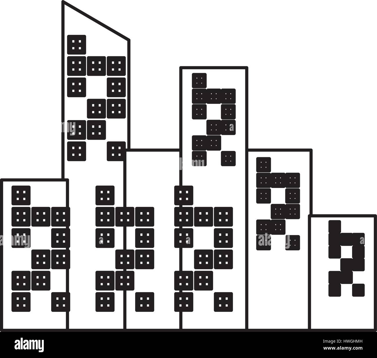 city buildings over white background. vector illustration Stock Vector ...