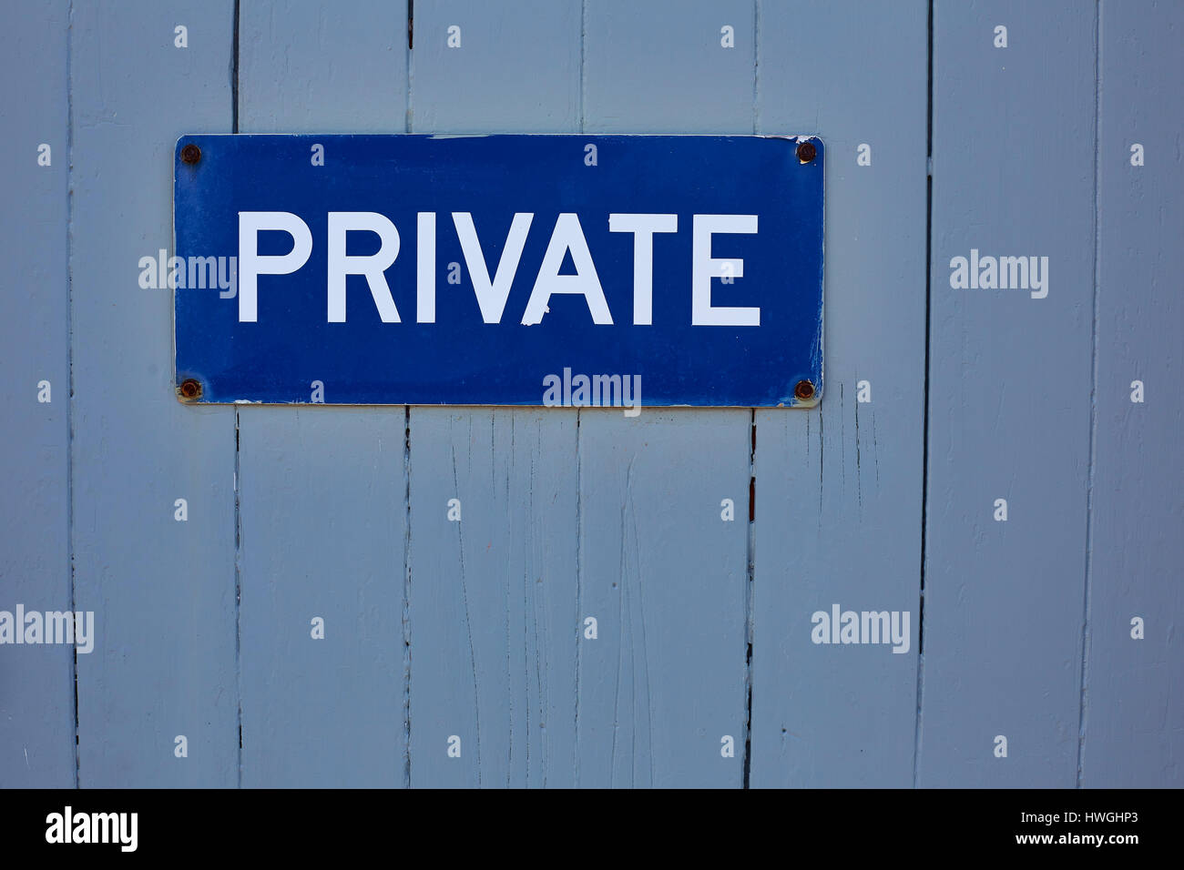 traditional blue private sign Stock Photo - Alamy