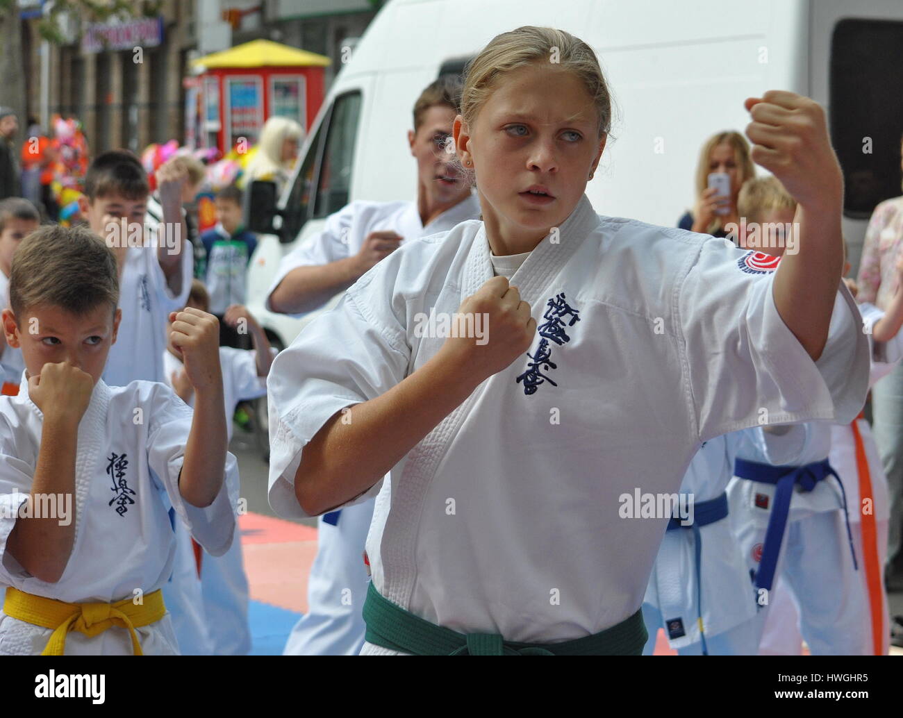 the Karate Training. the Kids Karate clubs Stock Photo - Alamy