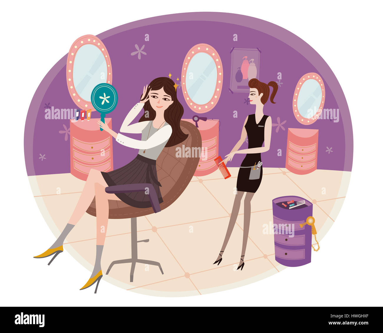 Customer in beauty salon Cut Out Stock Images & Pictures - Alamy