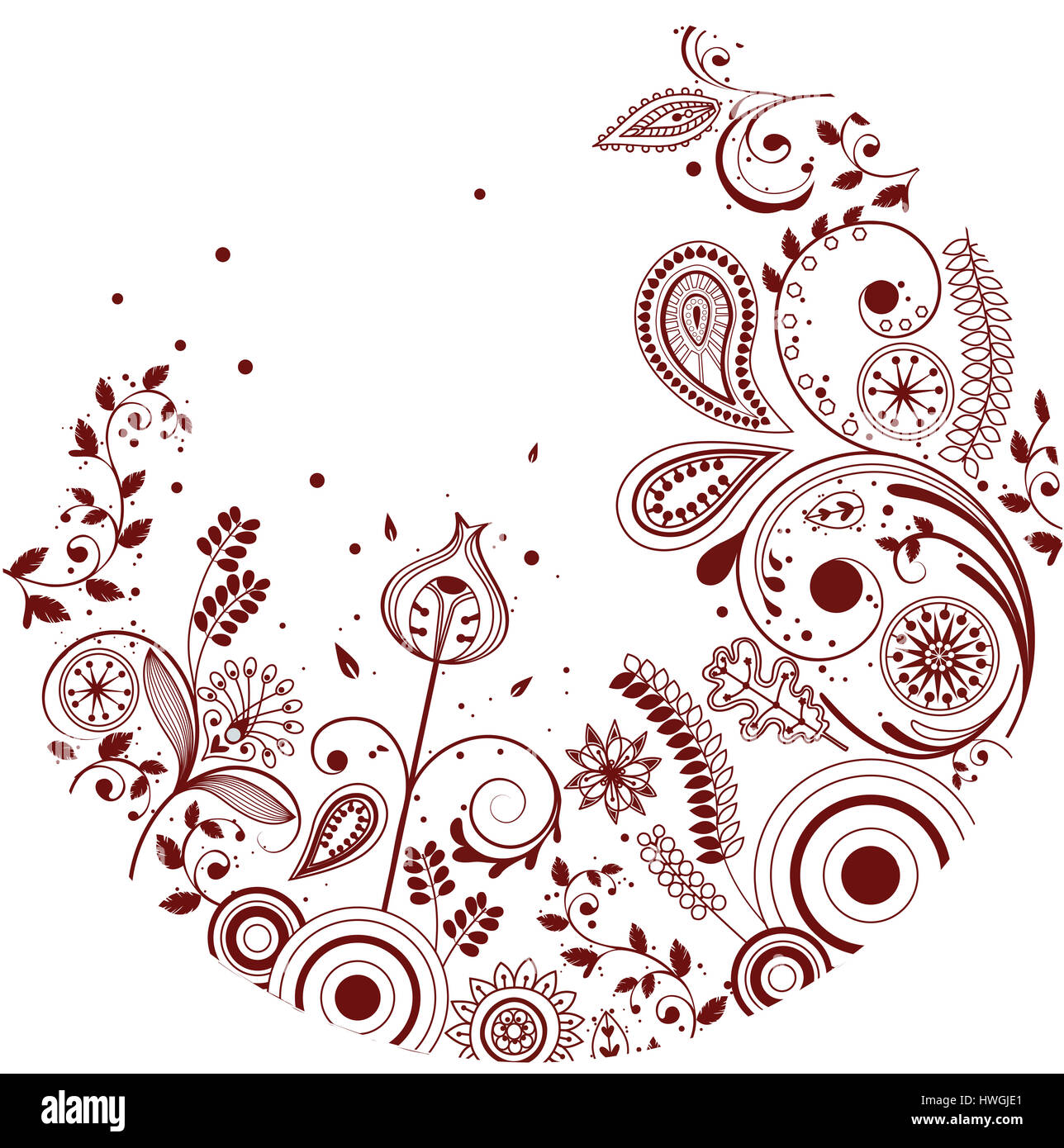 Floral Line Patterns (FloralLinePatterns Stock Photo - Alamy