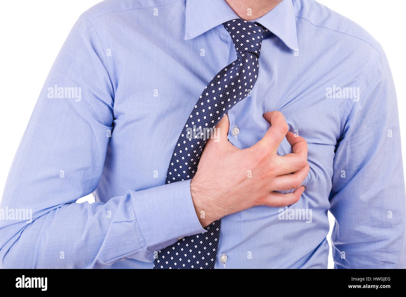 Businessman with heart attack Stock Photo - Alamy