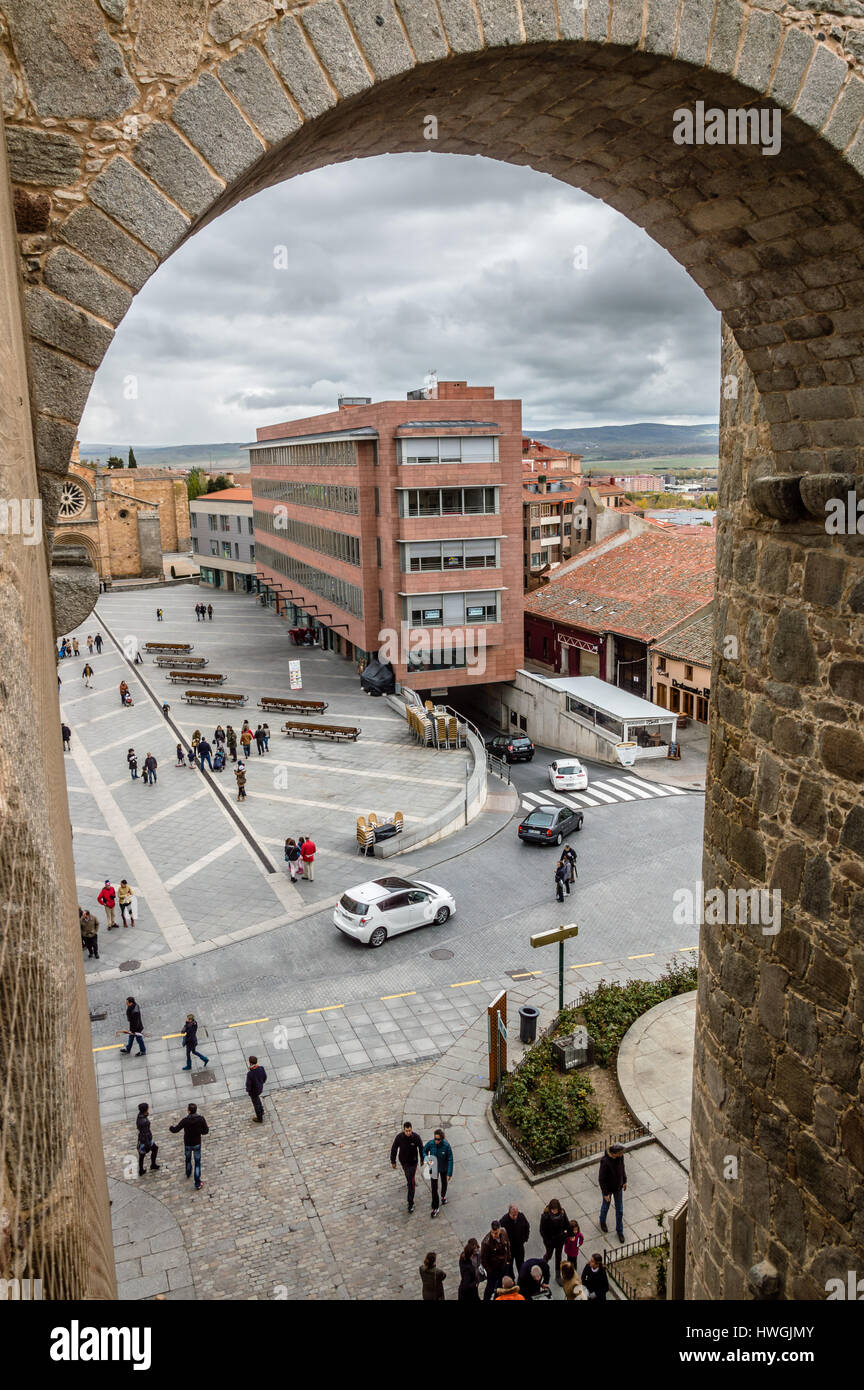 Avila, Spain - November 11, 2014: The Medieval Walls of Avila. The old ...