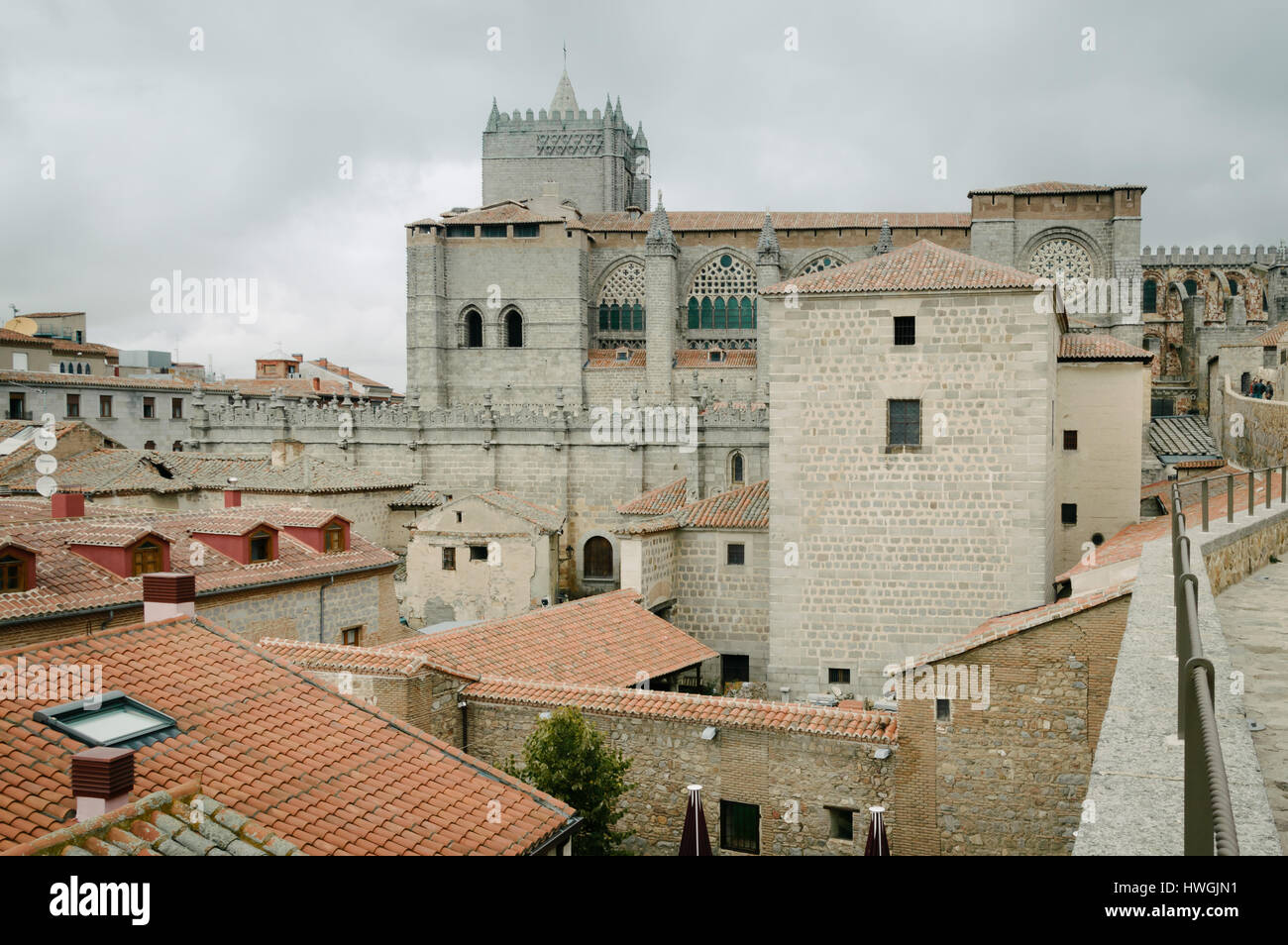 Avila, Spain - November 11, 2014: The Medieval Walls of Avila and the ...