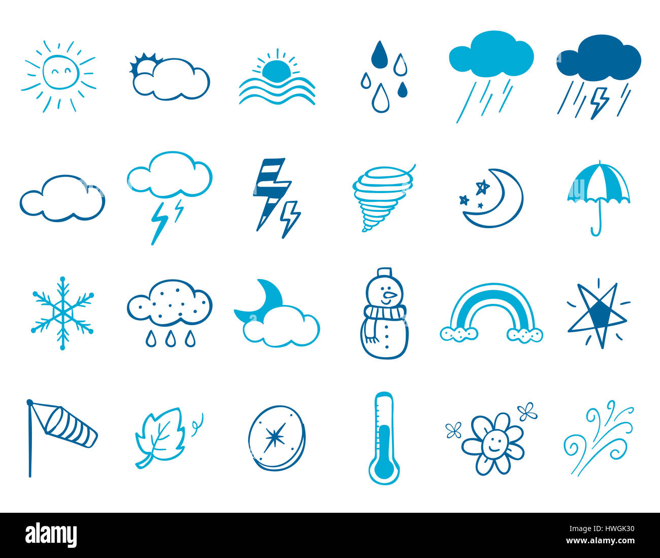 Simple line icon cloud Cut Out Stock Images & Pictures - Alamy