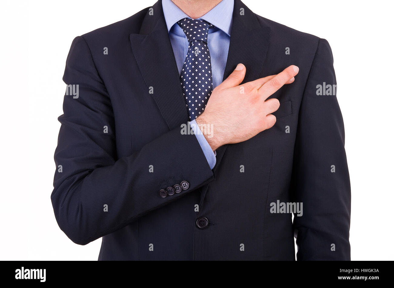 Man swearing fingers hi-res stock photography and images - Alamy