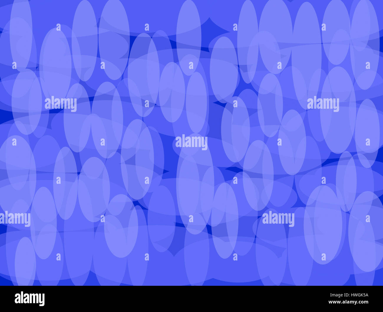 Colorful abstract digital pattern using shades of blue in oval shapes ...