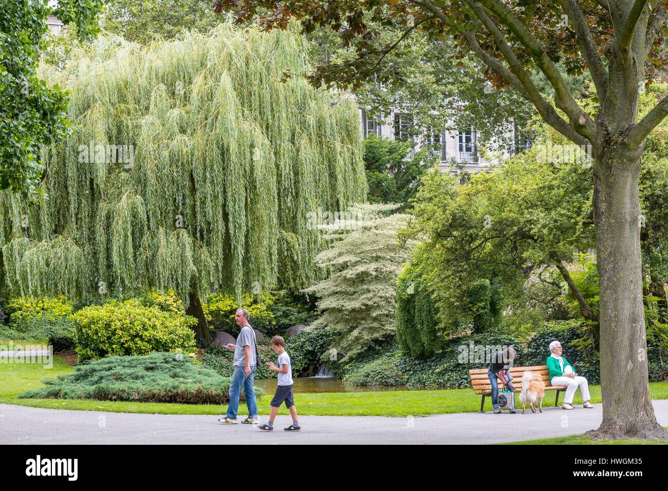 France, Seine Maritime, Le Havre, square Saint Roch, public garden of ...