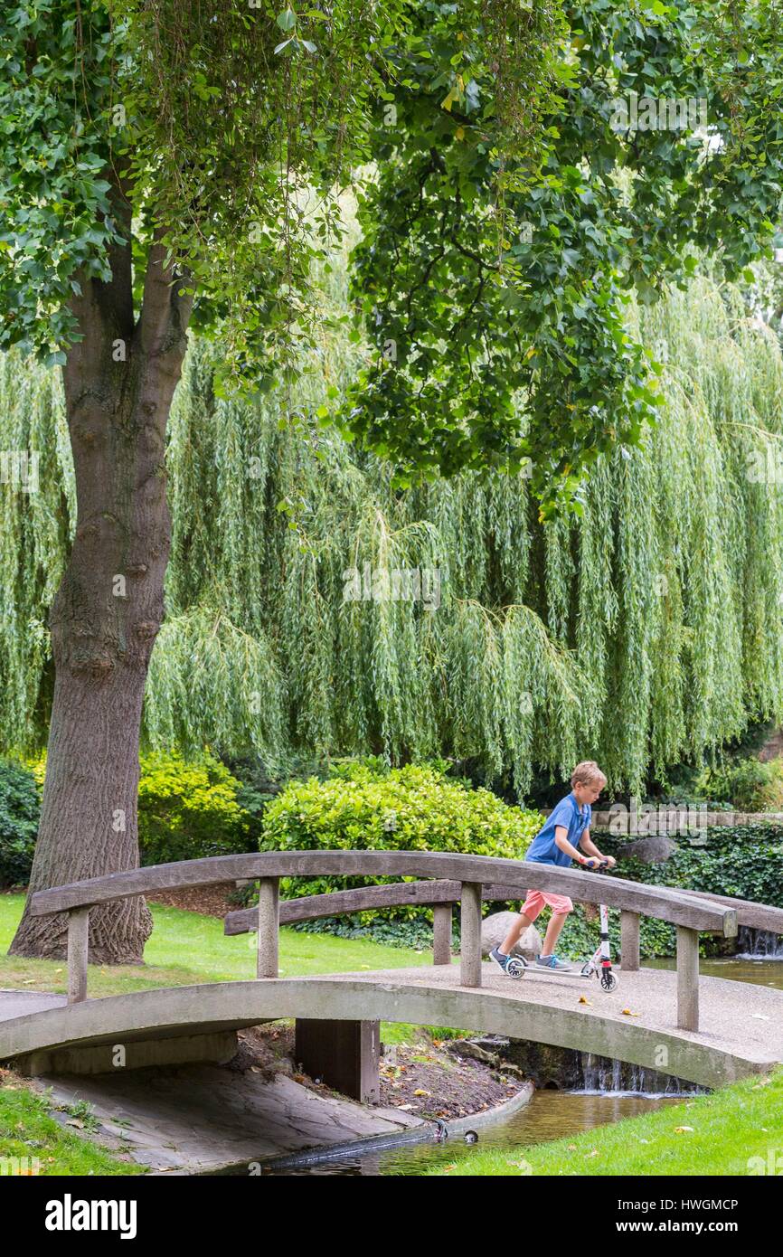 France, Seine Maritime, Le Havre, square Saint Roch, public garden of ...