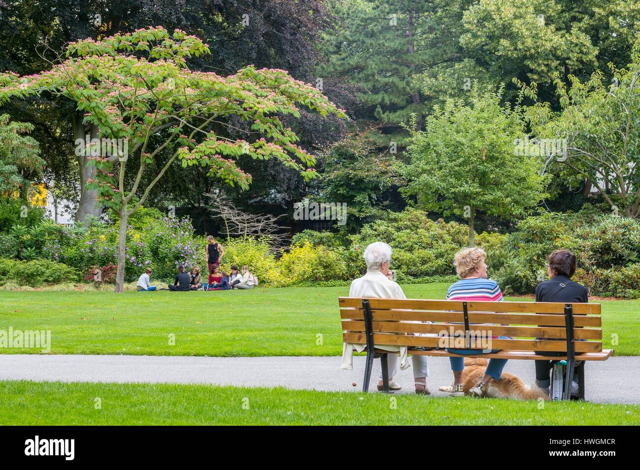 France, Seine Maritime, Le Havre, square Saint Roch, public garden of ...