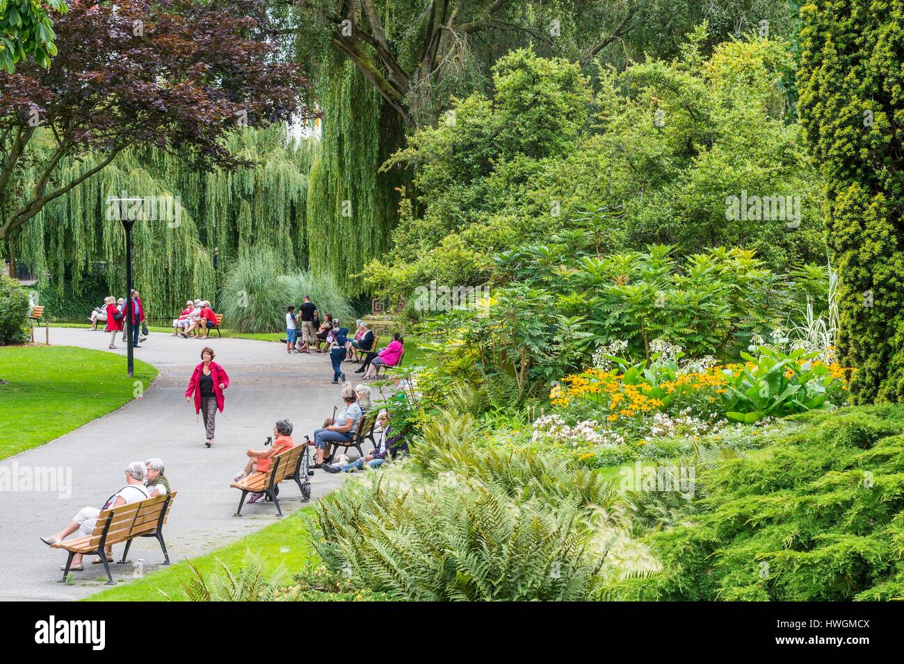 France, Seine Maritime, Le Havre, square Saint Roch, public garden of ...