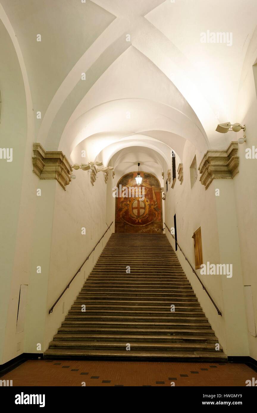 Italy, Liguria, Genoa, Palazzo Ducale, the largest cultural center of ...