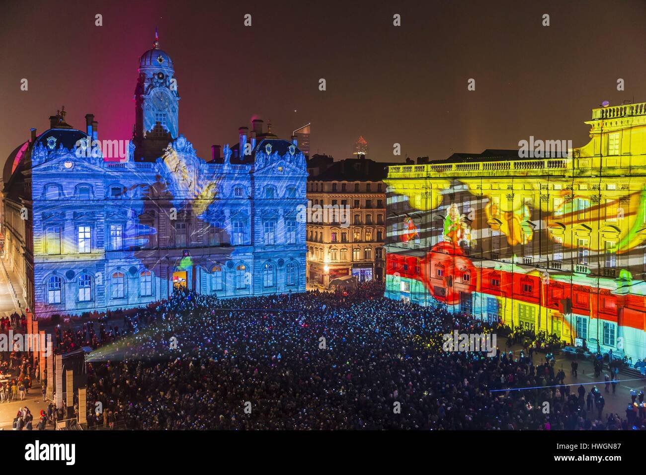 France, Rhone, Lyon, the Presqu'ile, historical site listed as World Heritage by UNESCO, Place ...