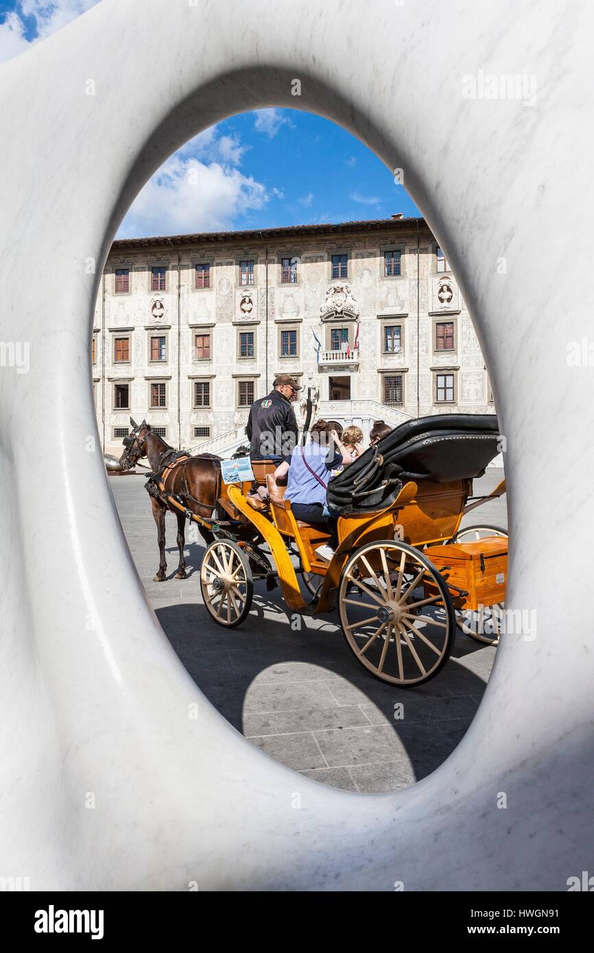 Italy, Tuscany, Pisa, Piazza dei Cavalieri (Cavalier Square), the ...
