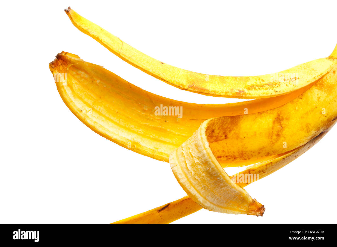 close up of Banana peel on white background Stock Photo - Alamy