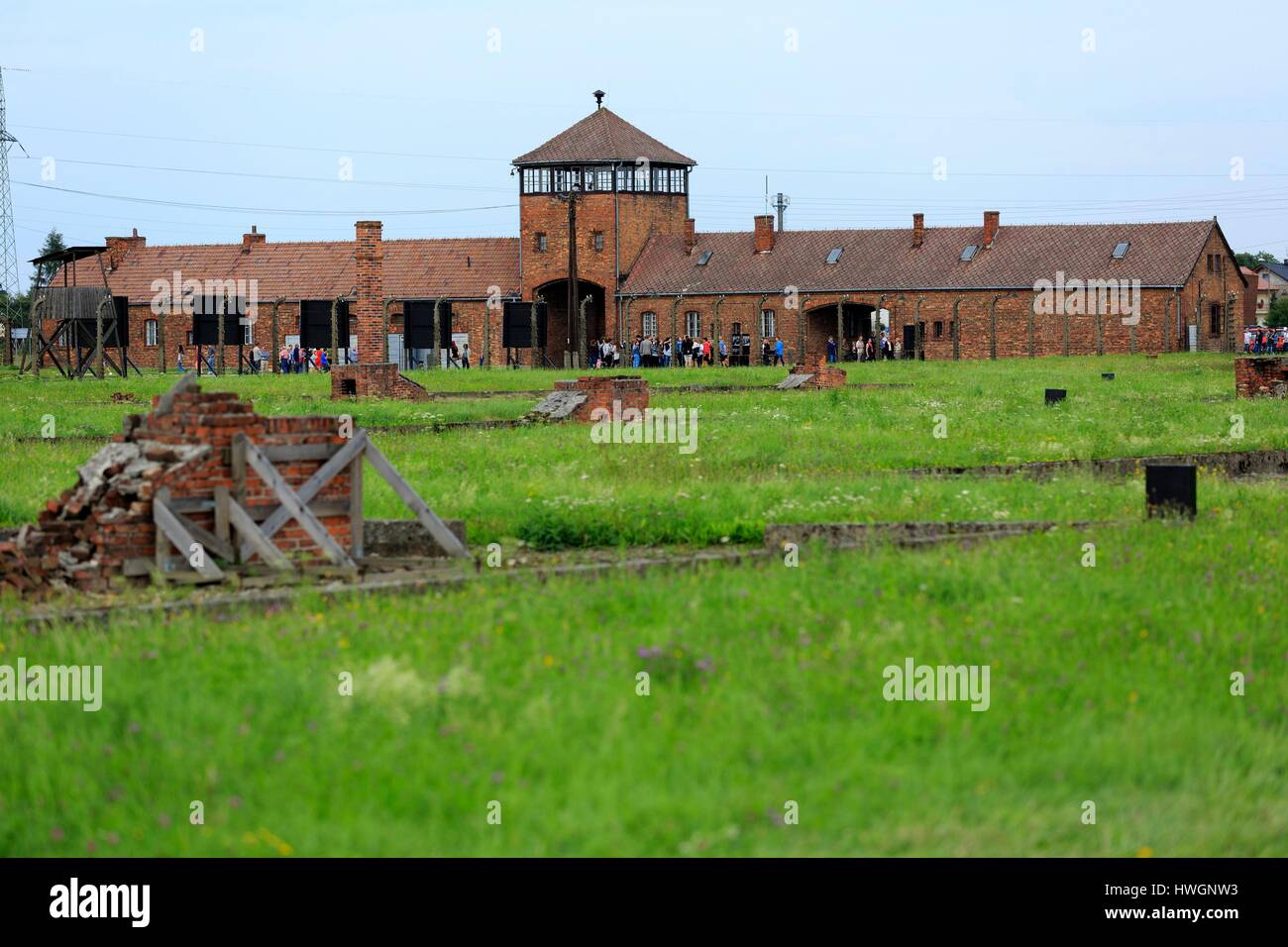 Poland, Lesser Poland, Brzezinka, concentration and extermination camp ...
