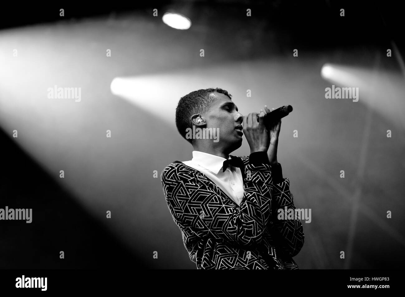 BARCELONA - MAY 28: Stromae, Belgian singer who plays House, New Beat ...