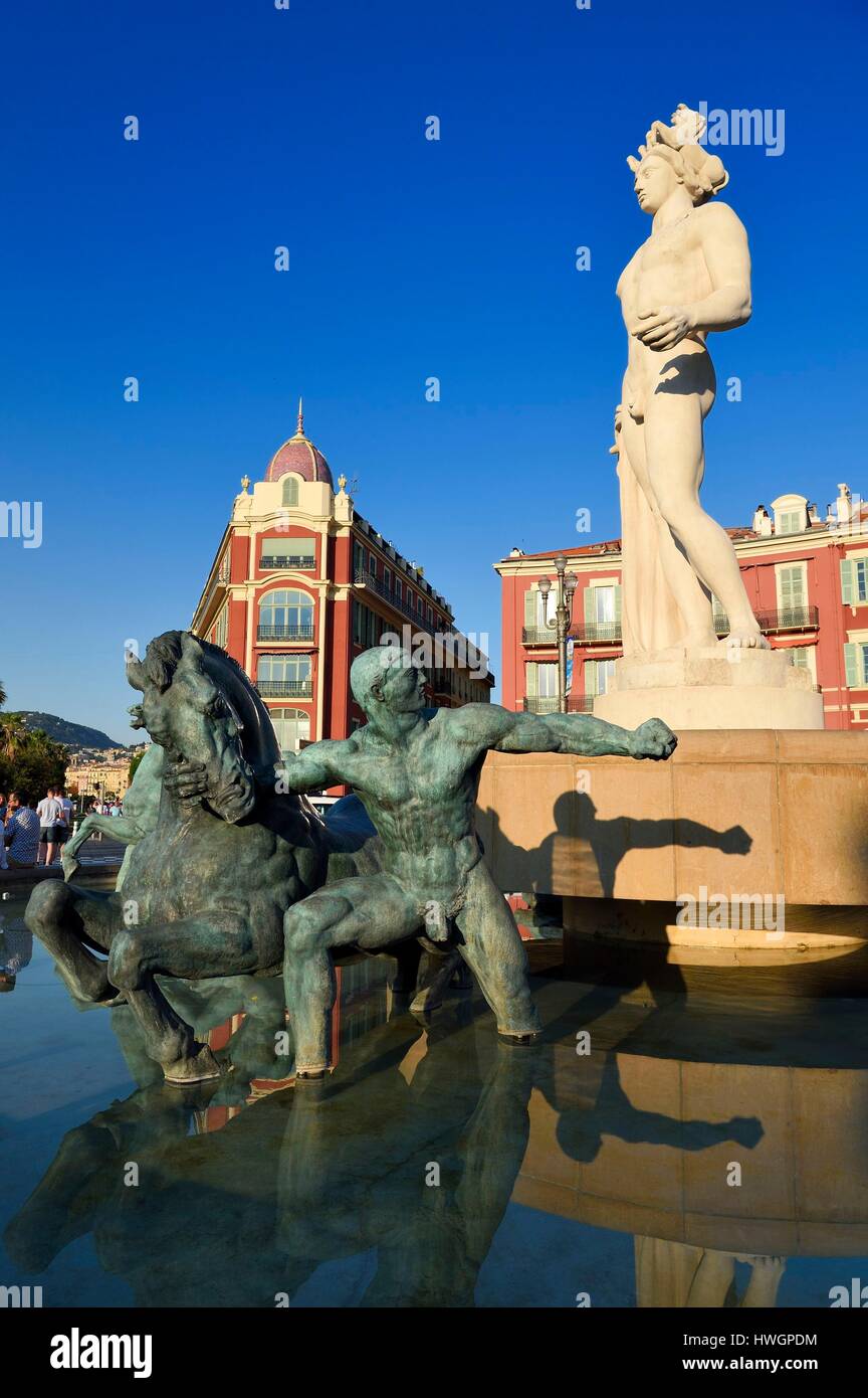 Apollo statue place massena nice hi-res stock photography and images ...