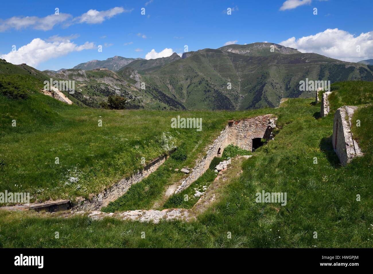 France, Alpes Maritimes, the Fort de la Marguerie ou Fort Margheria ...