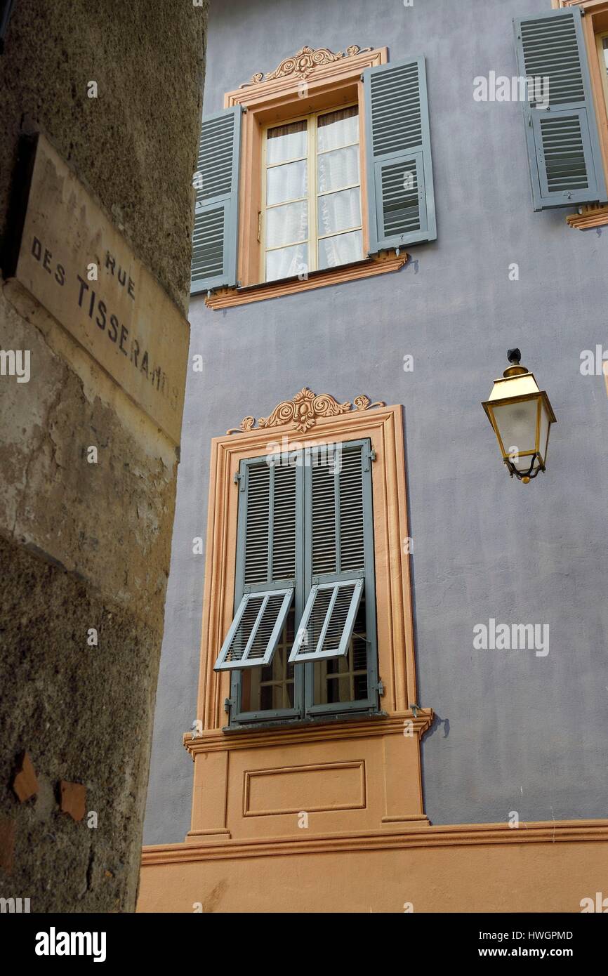 France, Alpes Maritimes, Bevera Valley, Sospel, post-baroque decor of ...