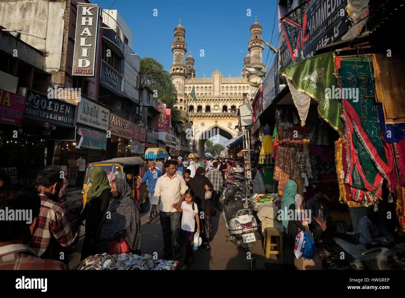 Charminar monument hyderabad andhra pradesh india hi-res stock ...