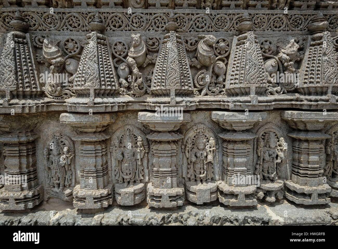 India, state of Karnataka, Mysore, the Chennakesava Temple in ...