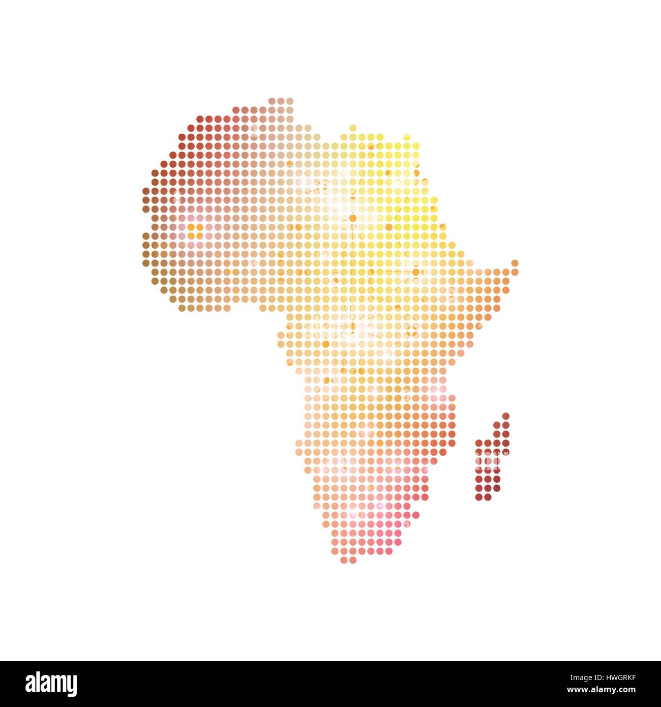 Dotted Africa Map. Geometric graphic background communication. Big data ...