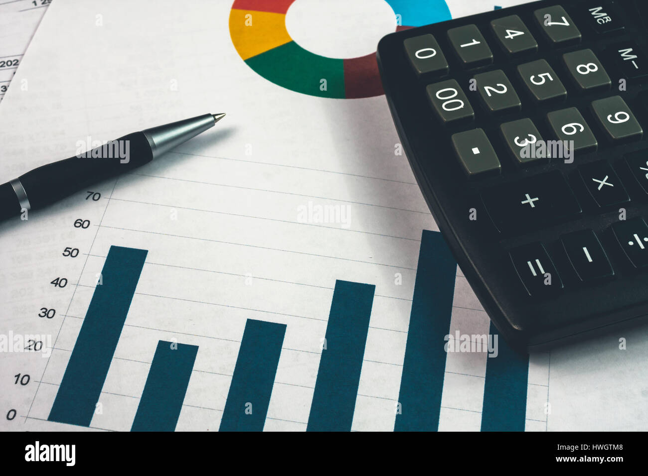 Business documents at workplace, financial report, close up Stock Photo ...