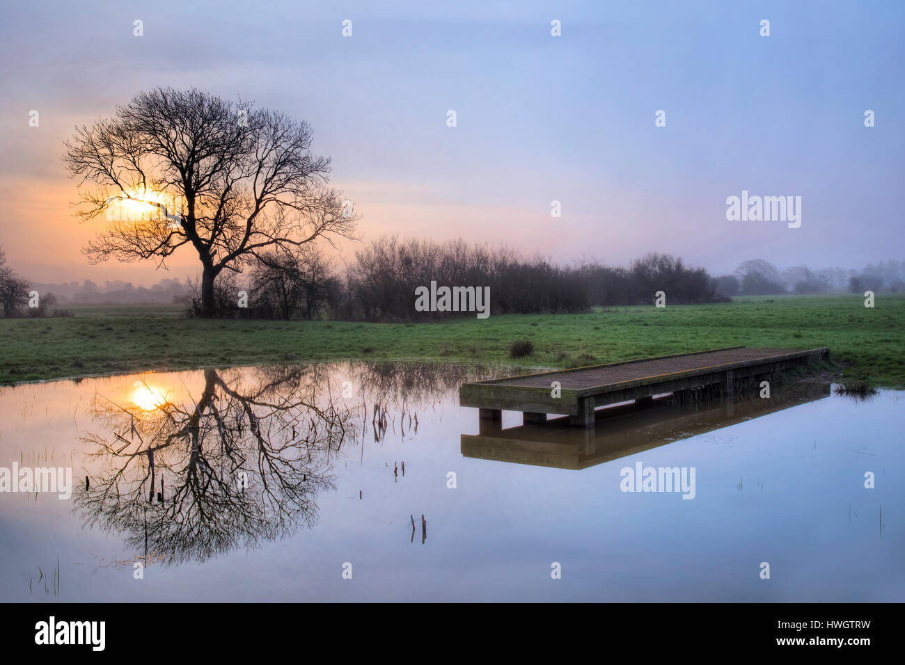 Eyebridge, River Stour, Wimborne Minster, Dorset, England, UK Stock ...