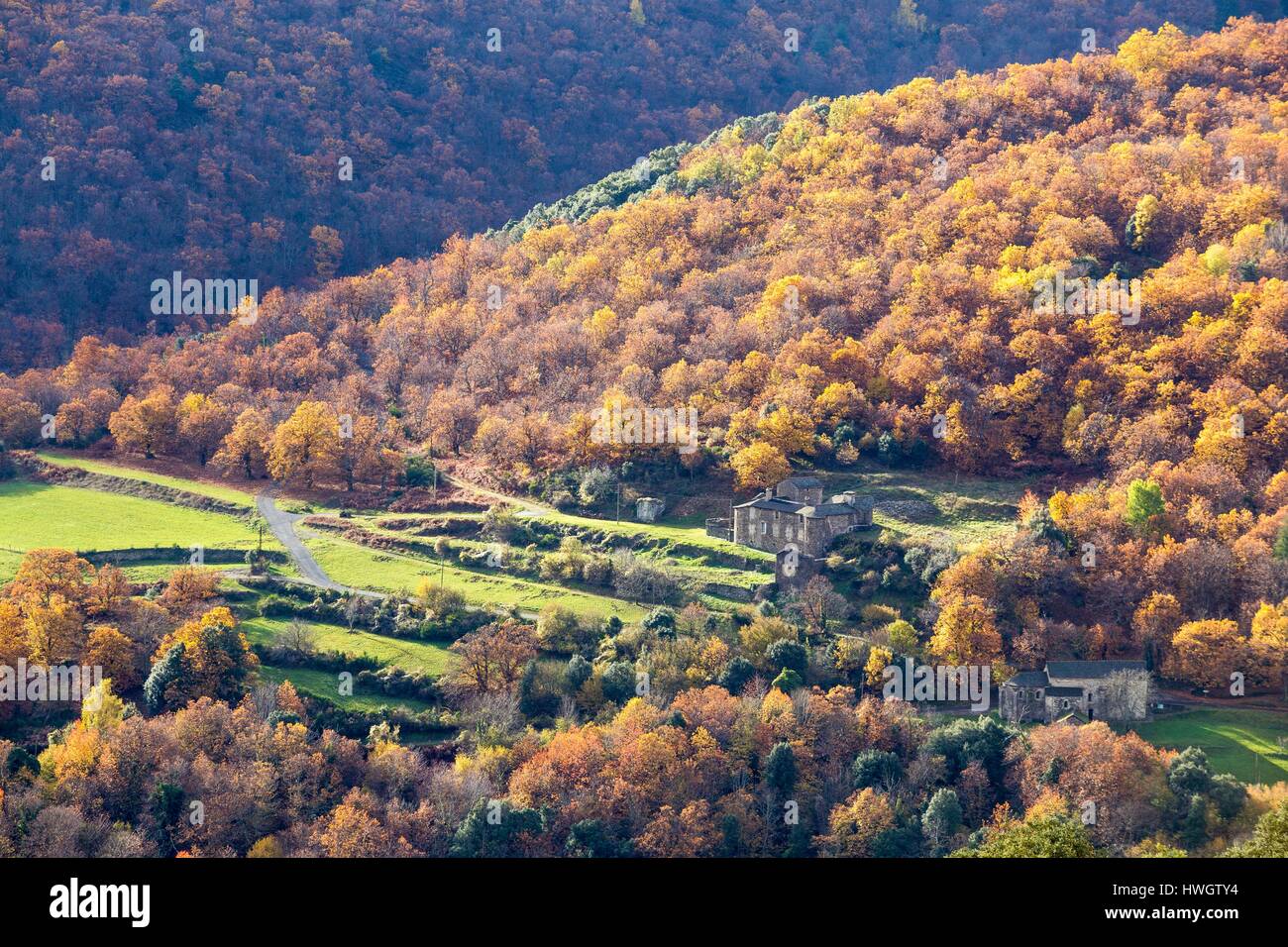 France, Lozere, Les Causses et les Cevennes, cultural landscape of the ...