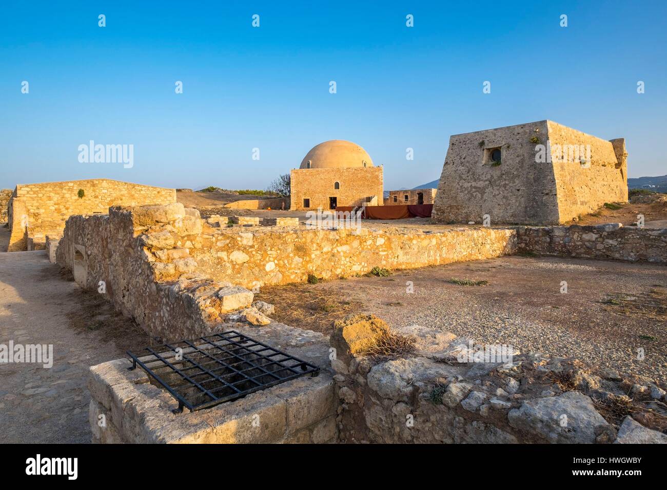 Greece, Crete, Rethymnon, old town, Rethymnon fortress or Fortezza ...