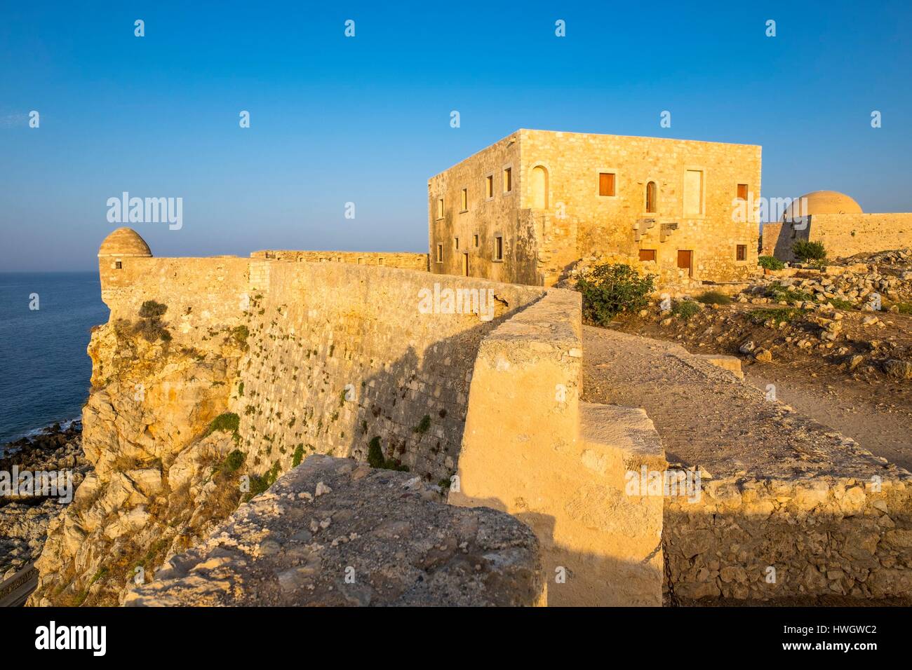 Greece, Crete, Rethymnon, old town, Rethymnon fortress or Fortezza ...