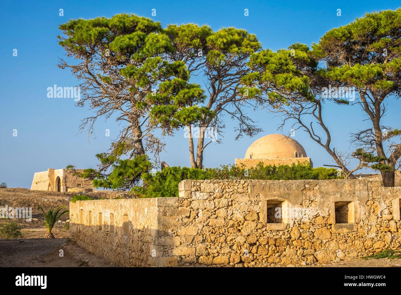 Greece, Crete, Rethymnon, old town, Rethymnon fortress or Fortezza ...