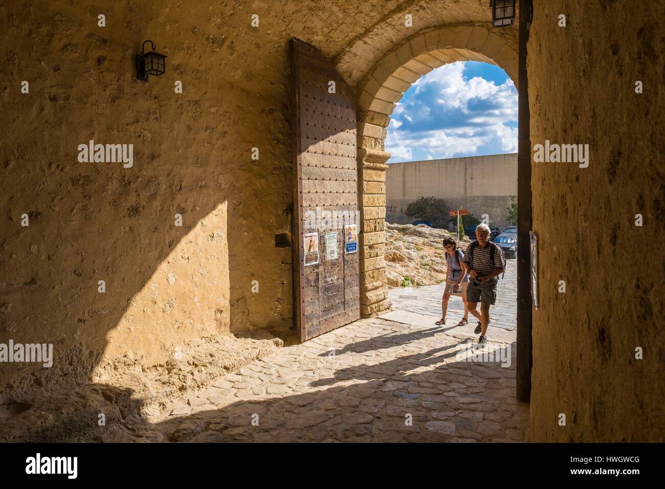 Greece, Crete, Rethymnon, old town, Rethymnon fortress or Fortezza ...