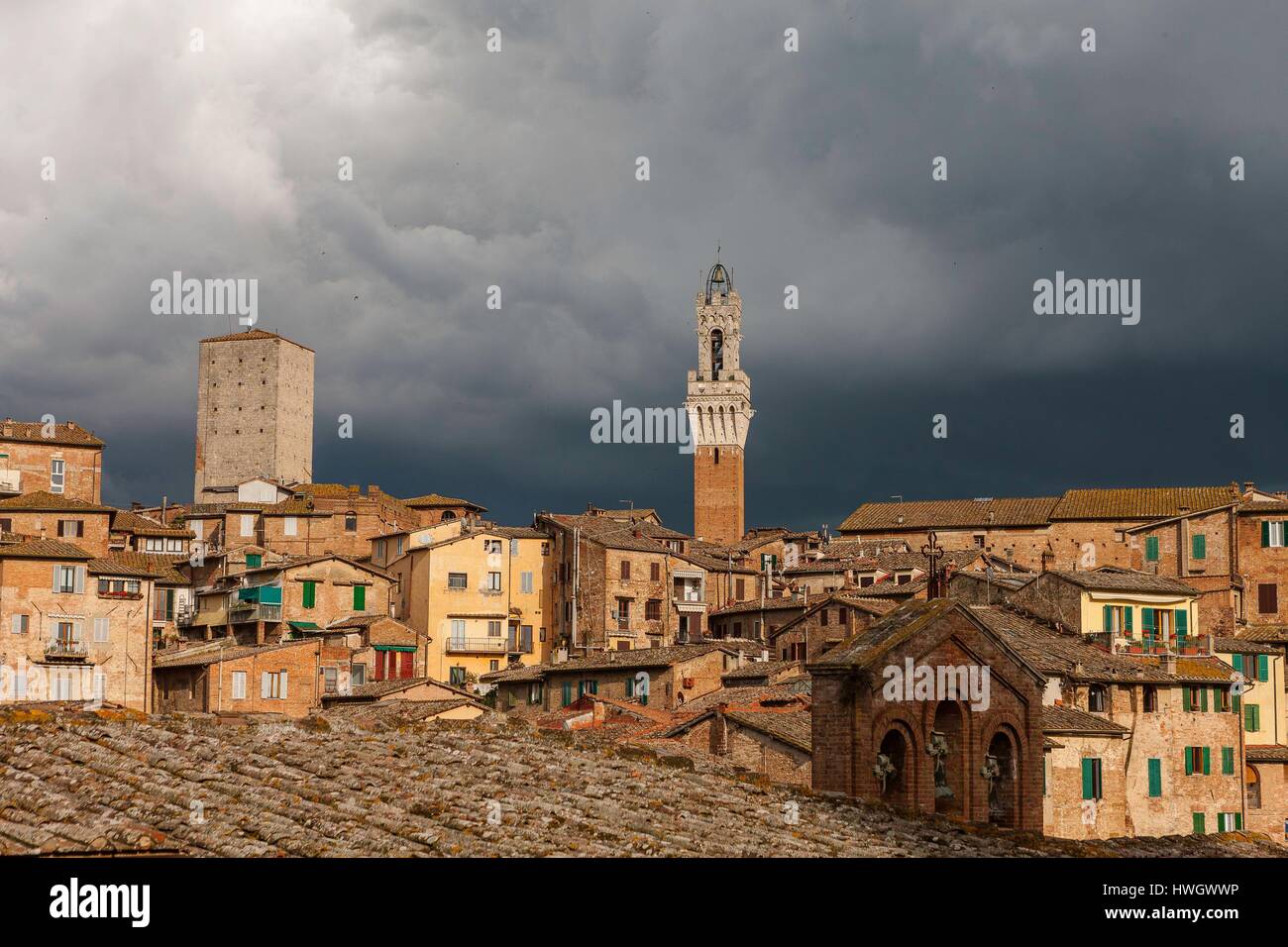 Italy, Tuscany, Sienna, historical centre listed as World Heritage by ...
