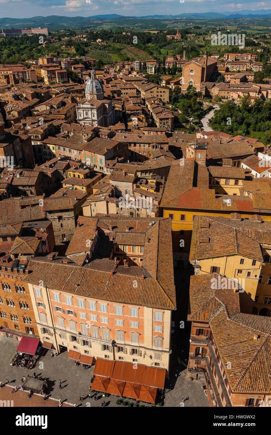 Italy, Tuscany, Sienna, historical centre listed as World Heritage by ...