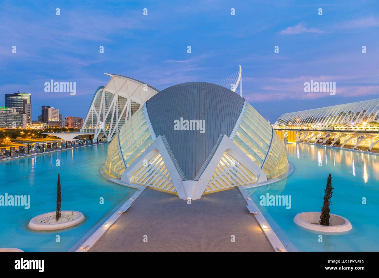 Spain, Valencia, City of Sciences and Arts, Hemisferic by architect ...