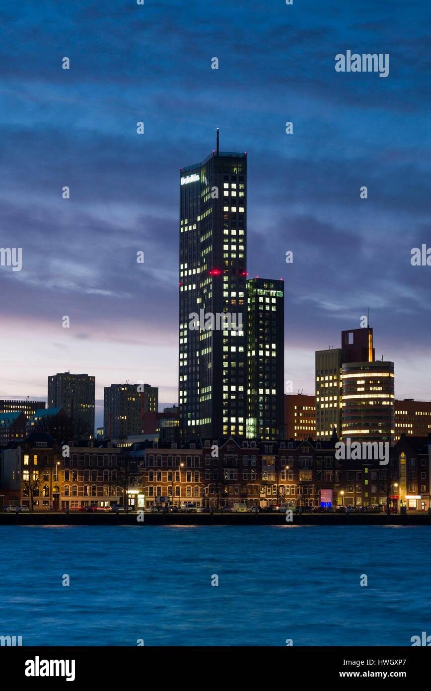 Netherlands, Rotterdam, new commerical towers at the renovated ...