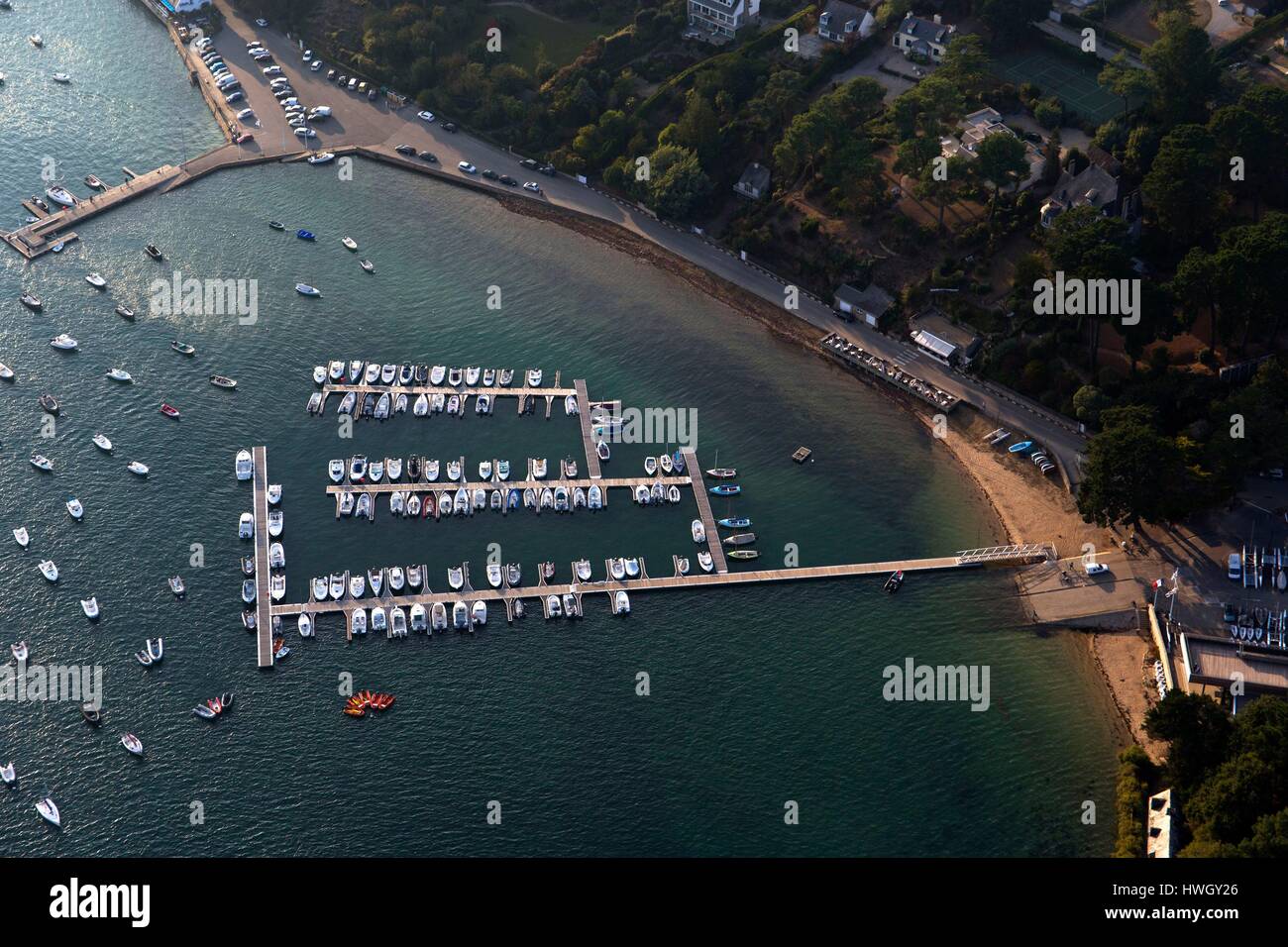 France, Morbihan, Arradon and its marina (aerial view Stock Photo - Alamy