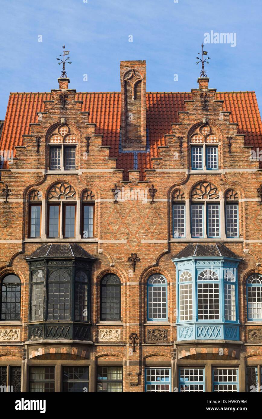 Belgium, Bruges, canalside building detail Stock Photo - Alamy