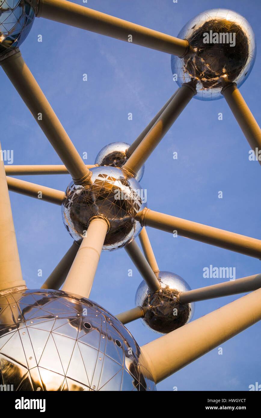 Belgium, Brussels, Heysel, The Atomium, symbol of Brussels from the ...