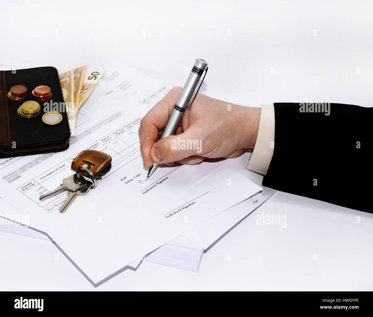 Abstract photo of tax document. Isolated on white background Stock ...