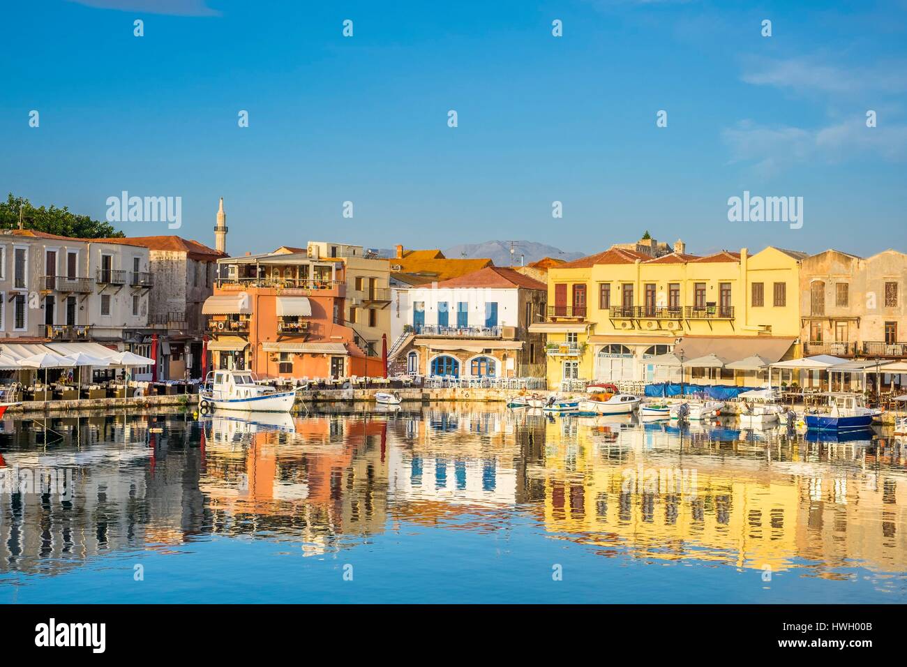 Greece, Crete, Rethymnon, the venitian harbour Stock Photo - Alamy