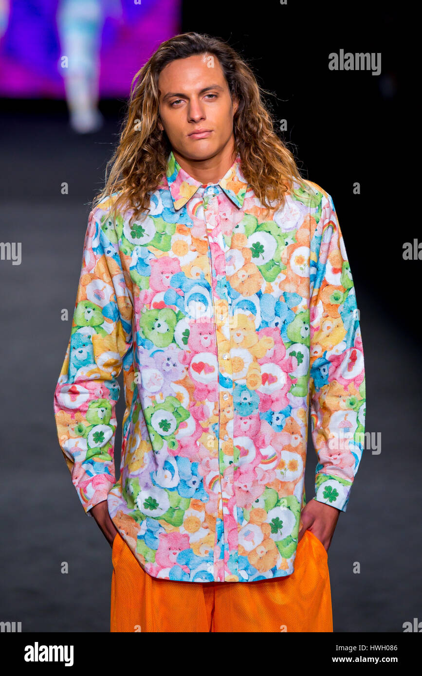 BARCELONA - FEB 4: Conrado da Cruz (model) walks the runway for the ...