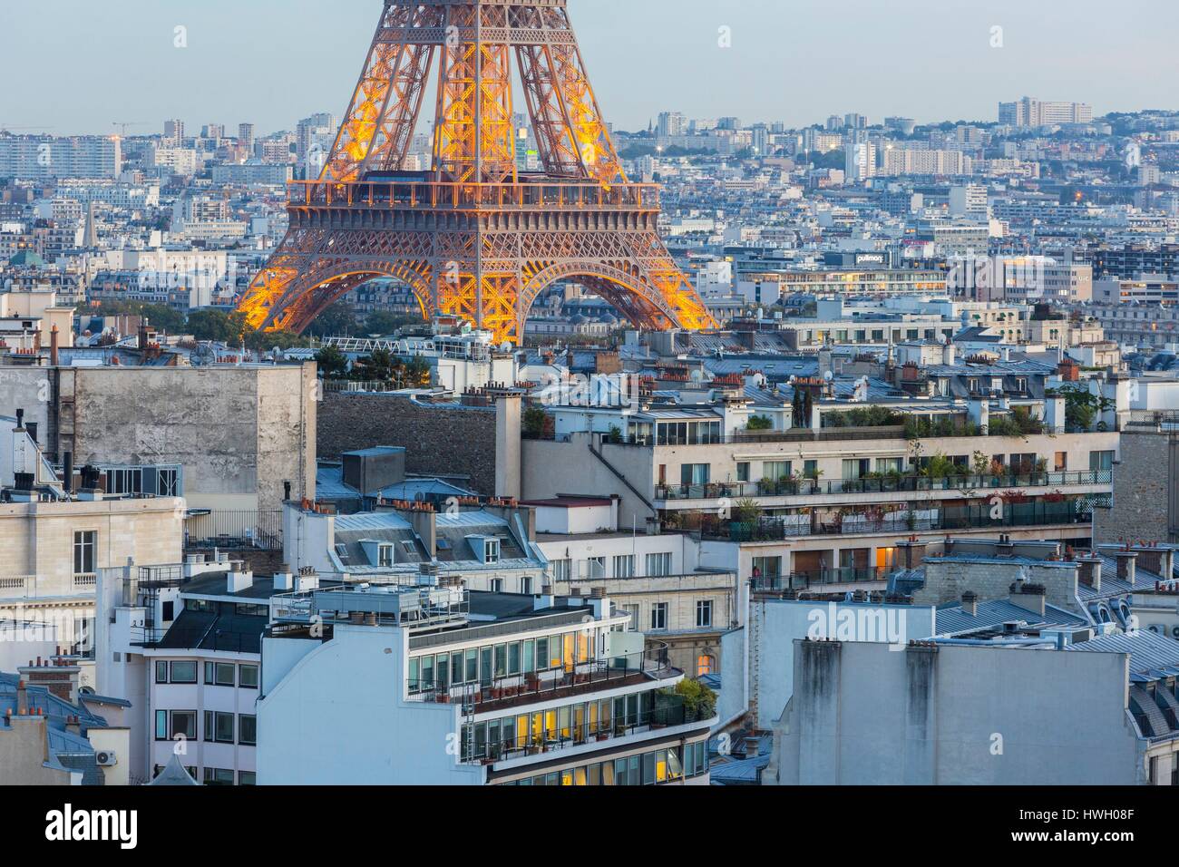 France, Paris, general view with the Eiffel Tower Stock Photo - Alamy