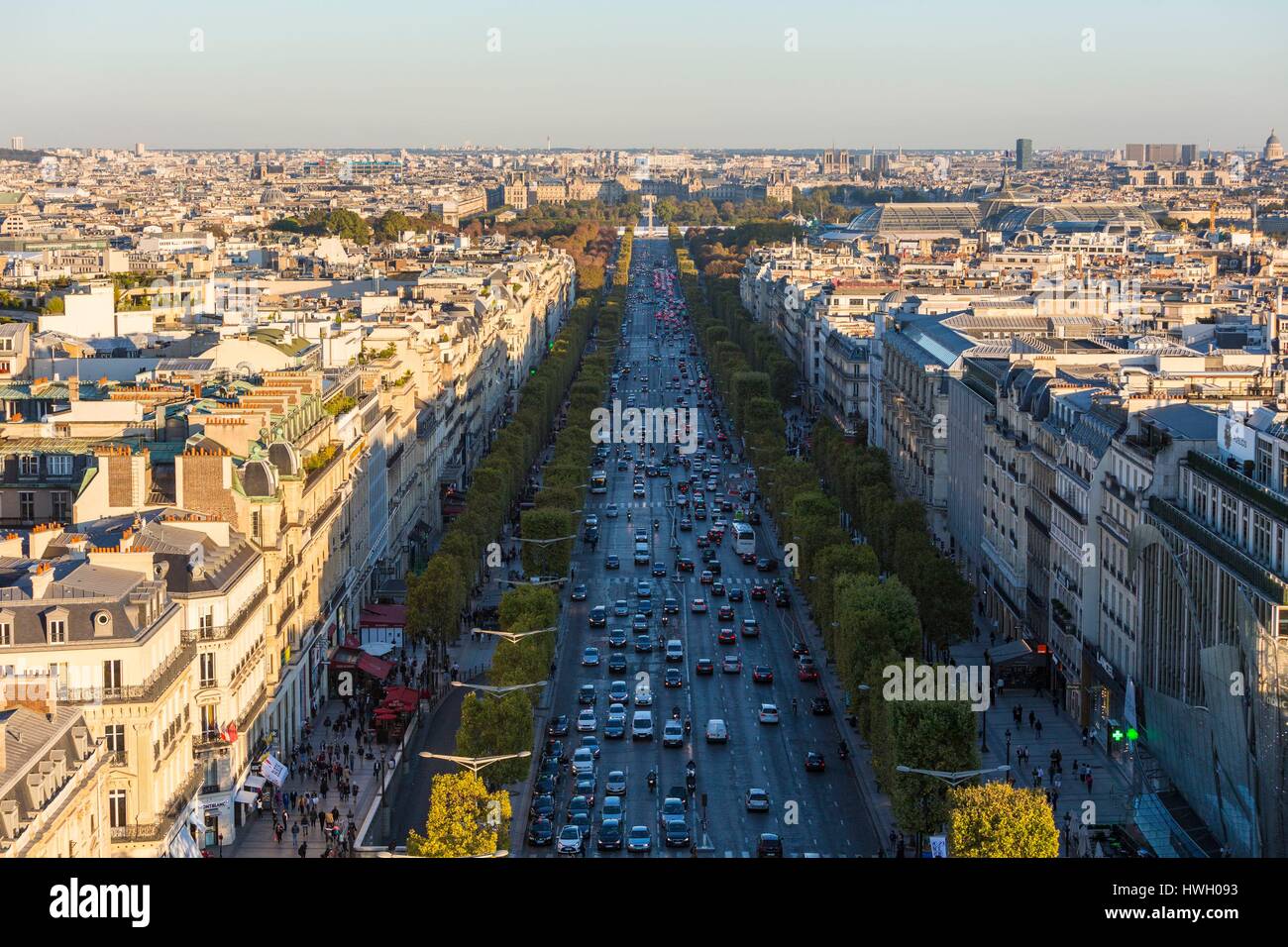 France, Paris, the Avenue des Champs Elysees Stock Photo - Alamy
