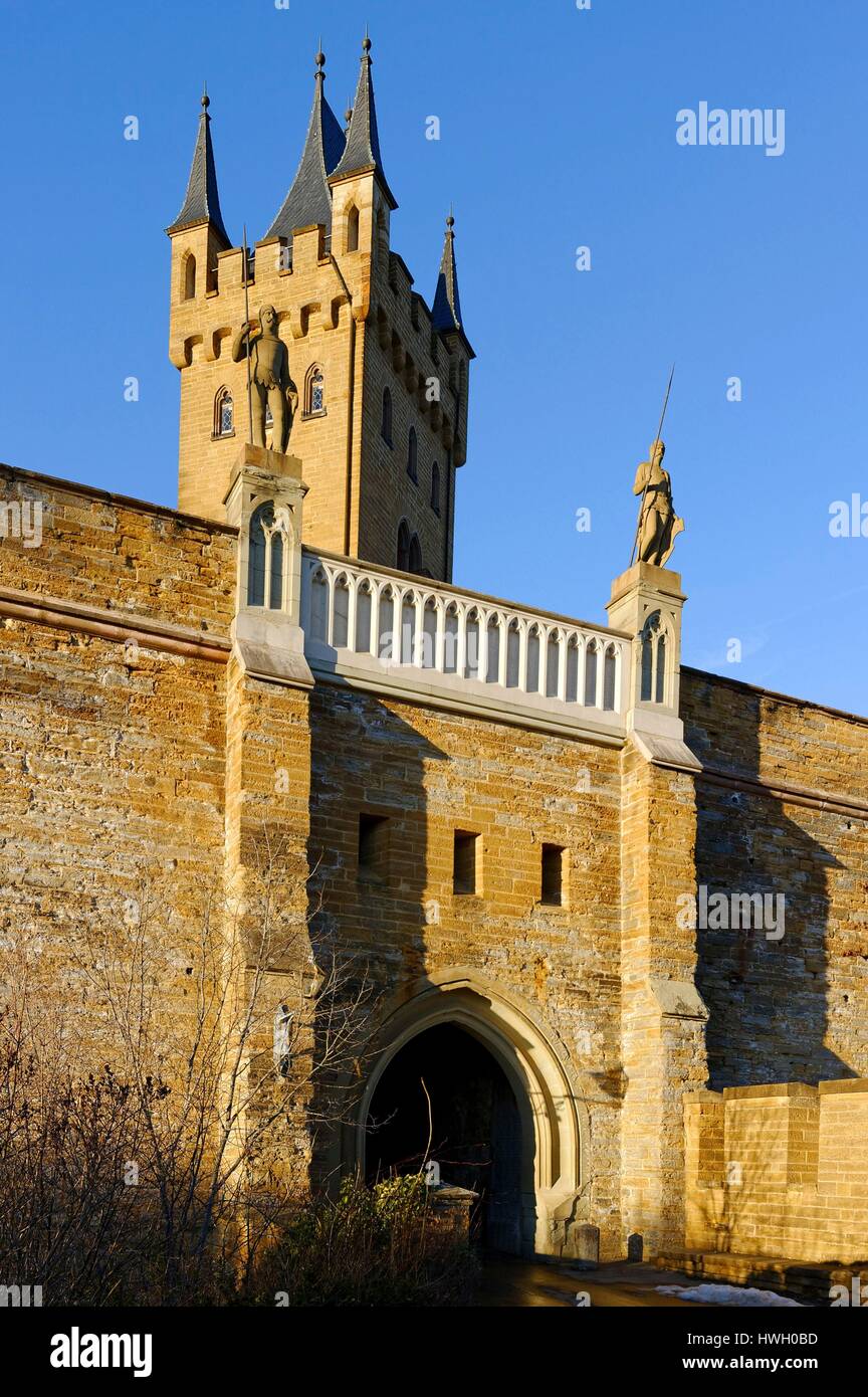 Germany, Baden-Wurttemberg, Swabia, Zollernalb, Hohenzollern Castle ...