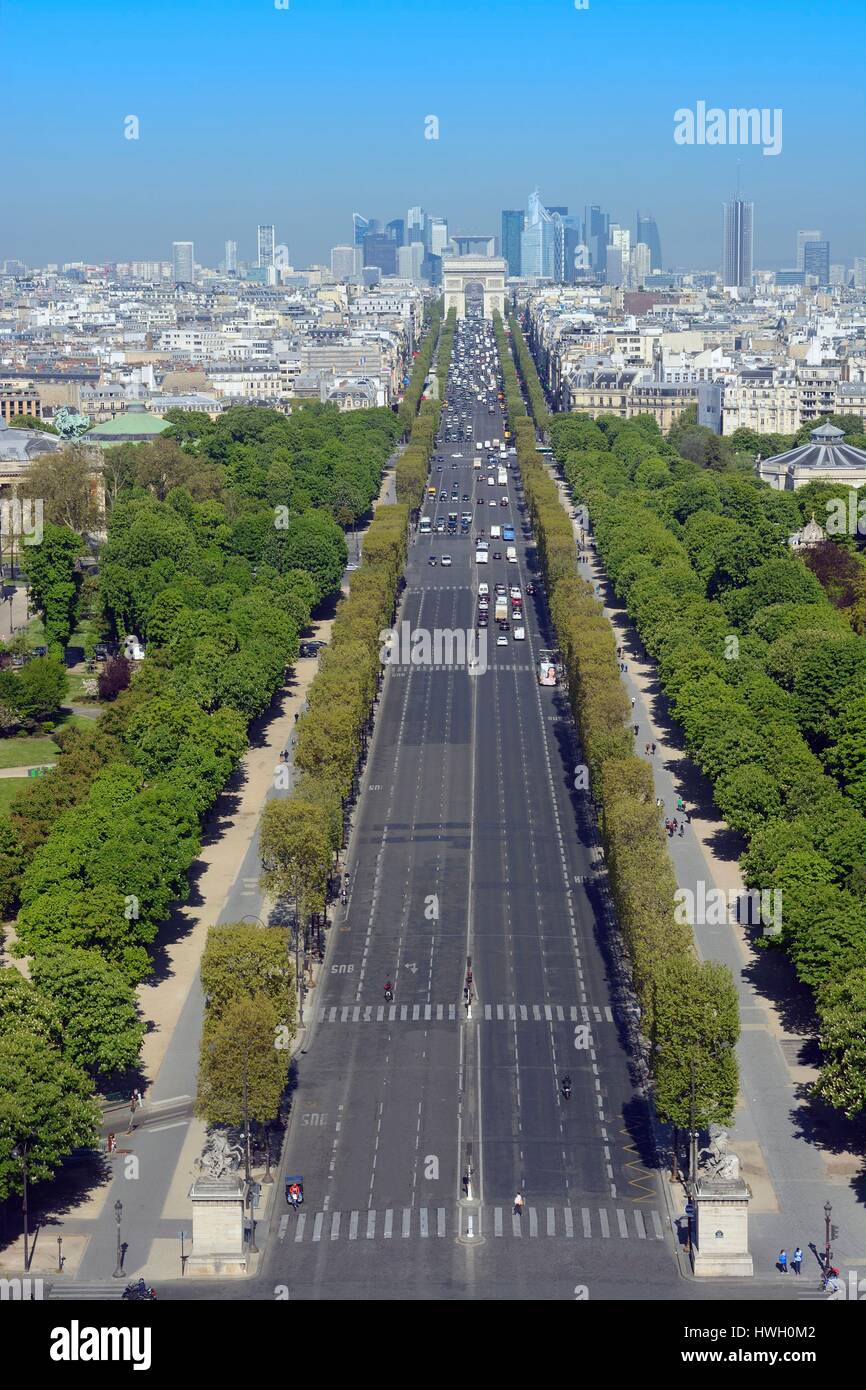 France, Paris, Champs Elysees avenue Stock Photo - Alamy