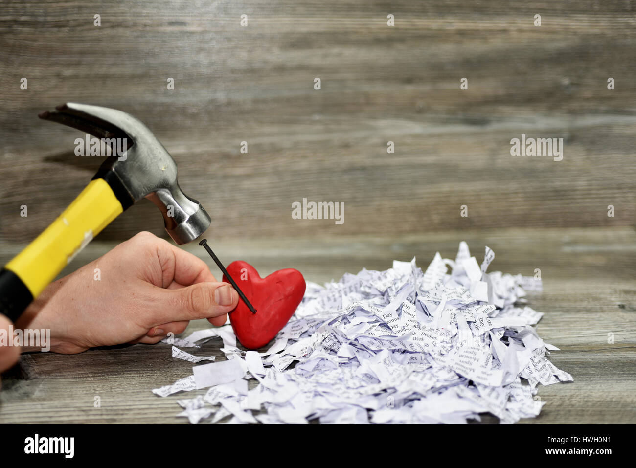 Abstraction of broken heart Stock Photo - Alamy